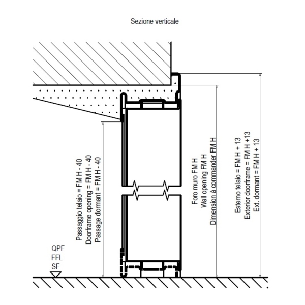 Ninz - UNIVER - Porta tagliafuoco REI 120 ad un'anta reversibile Ral 1013
