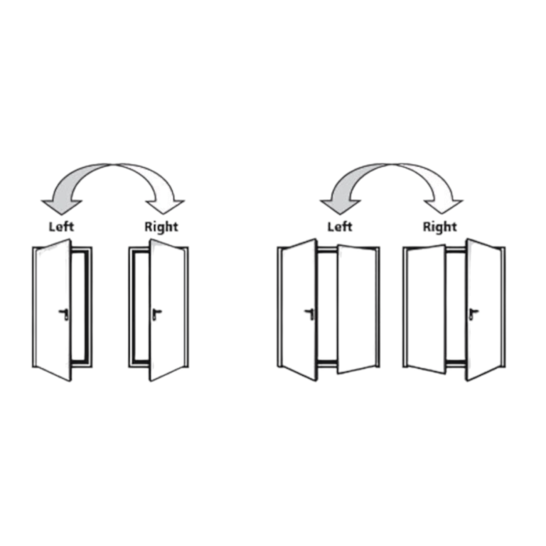Ninz - UNIVER - Porta tagliafuoco REI 120 a due ante reversibile Ral 1013