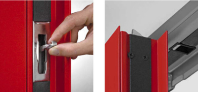 Ninz - UNIVER - Porta tagliafuoco REI 120 a due ante reversibile Ral 1013